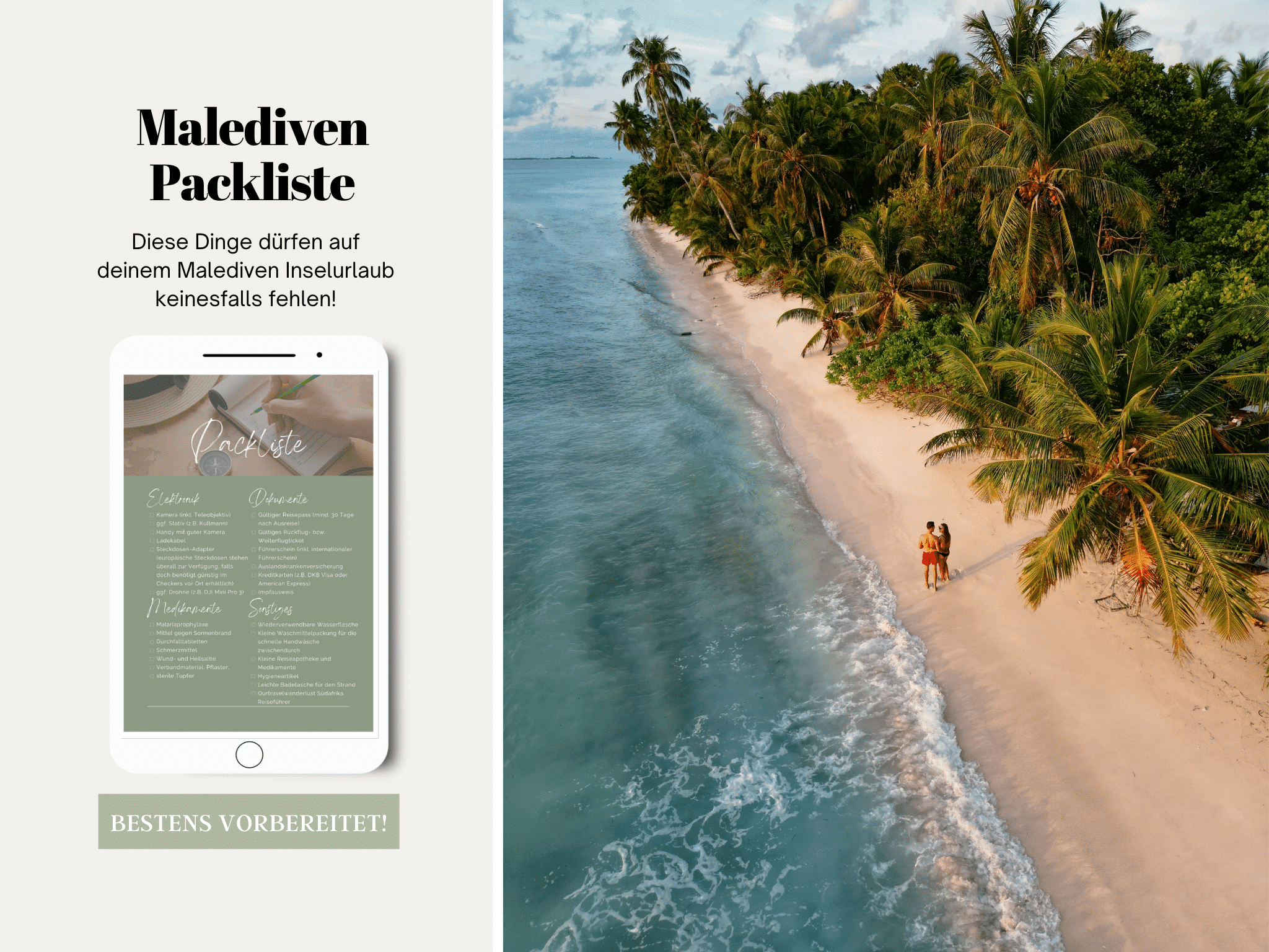 Malediven Packliste: Das darf in deinem Koffer nicht fehlen